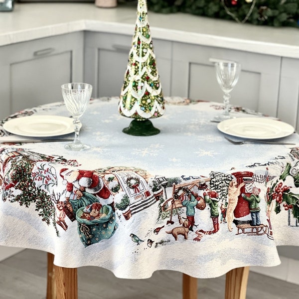 Christmas Tablecloth - Etsy