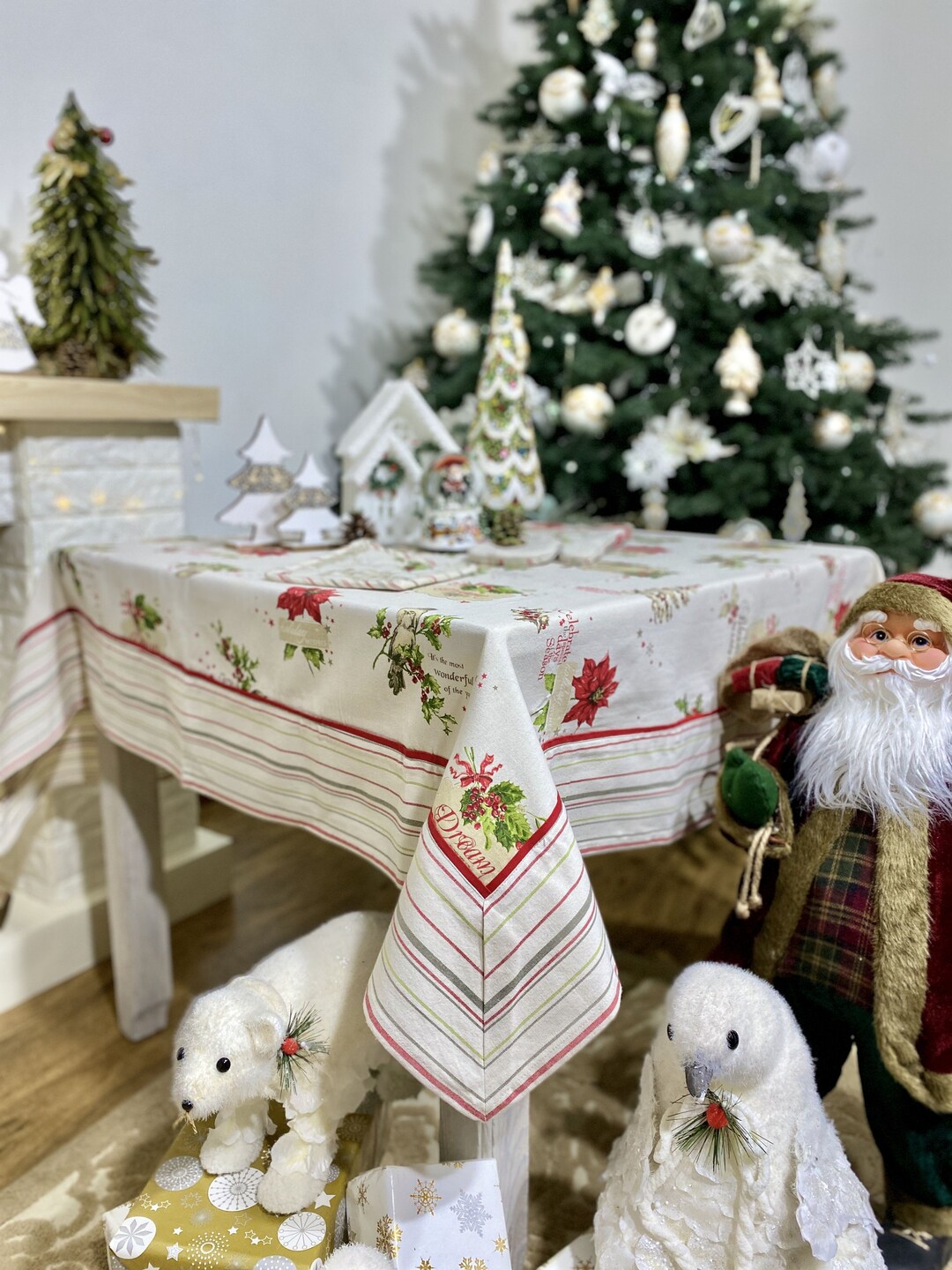 Holy Family Tablecloth, Tapestry Christmas Tablecloth, Table Cover ...