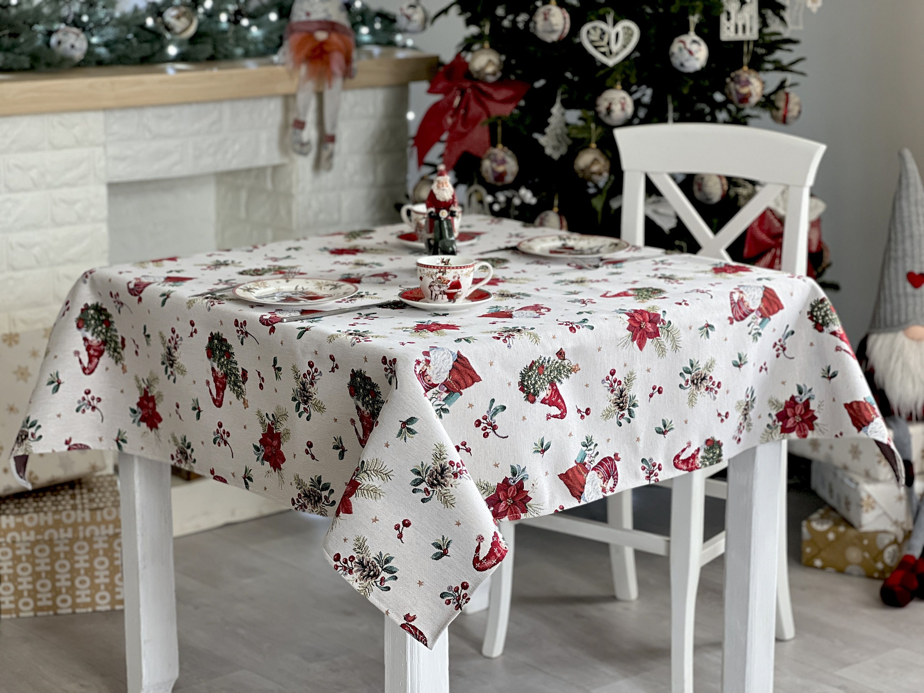 Custom Size Tablecloth’s, Christmas Tapestry, New Year Family Gift ...