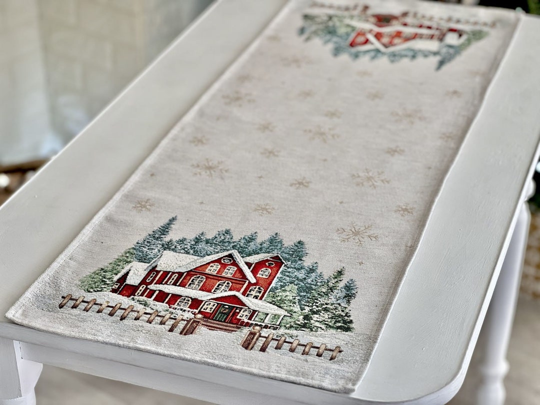 Snowman Table Runner Decorative Table Runner Winter Table - Etsy