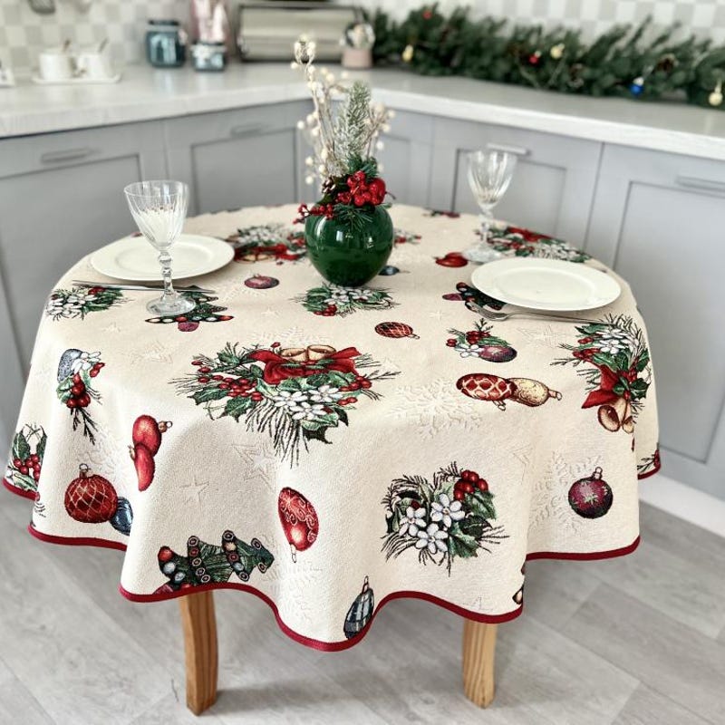 Christmas Tablecloth - Etsy