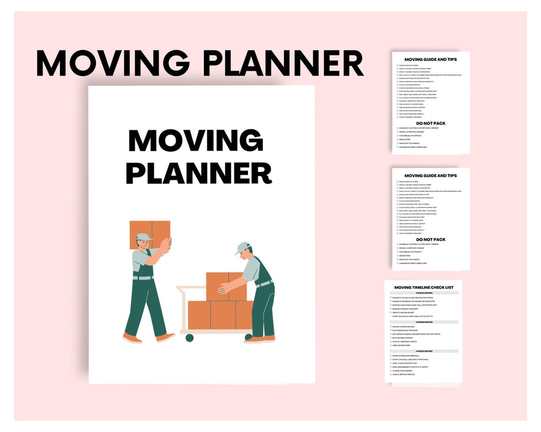 Moving Planner | Ultimate Moving Checklist | Home Relocation Organizer ...