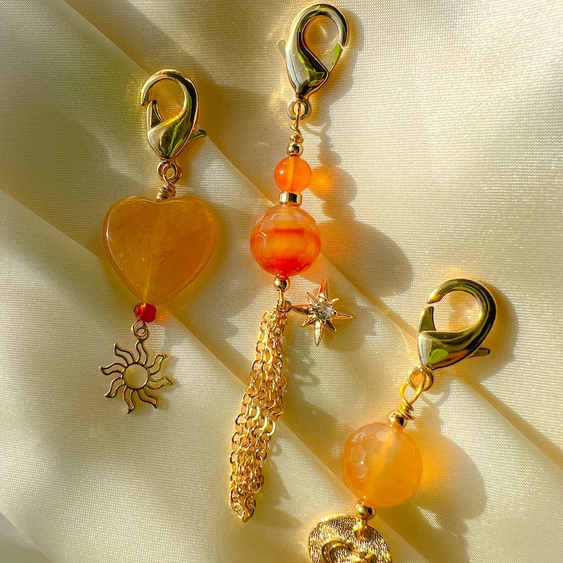 Gemstone Keychain - Etsy