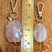 Rose Quartz Natural Gemstone Gold Keychain Crystal Keychain - Etsy