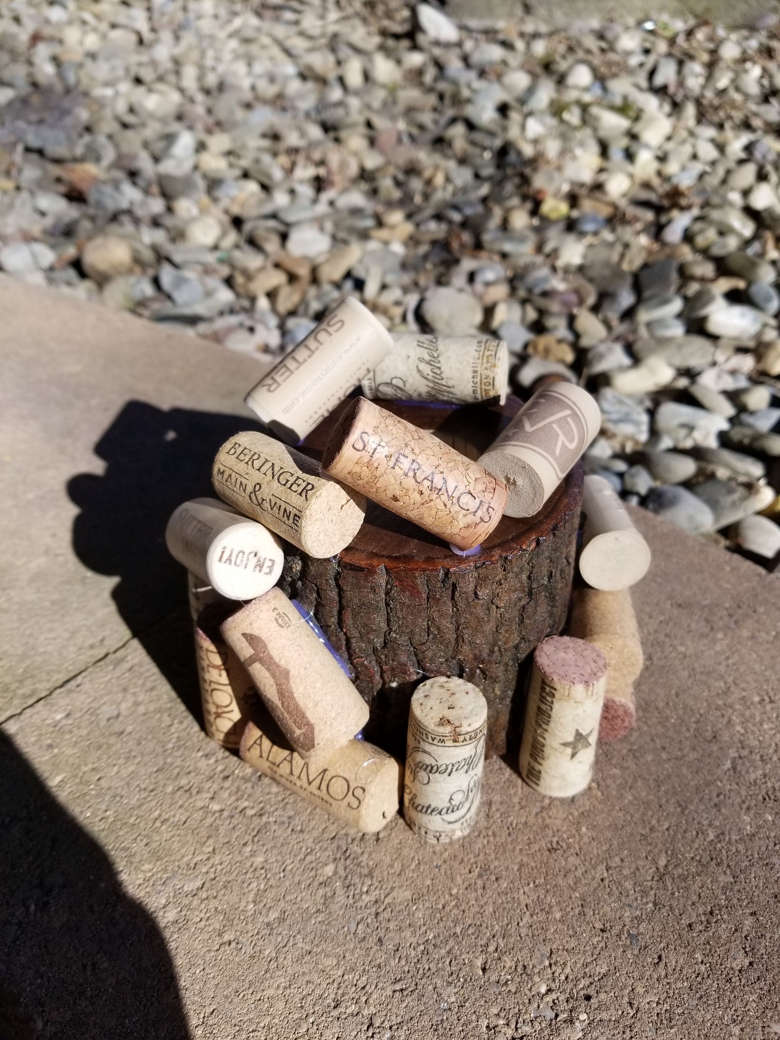 Handmade Upcycled Tumbling Wine Cork Votive Holder - Natural Maple Wood ...