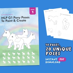 MLP G1 Pony Poses to Paint & Design (book 1) - Customizer Planner ...