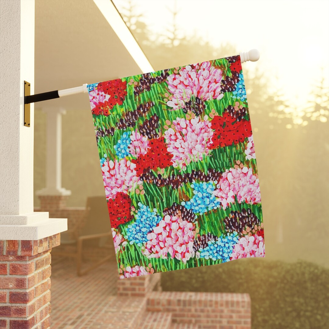 Floral Garden Flag, Seasonal Yard Flag House Flag, Flower Yard Flag ...