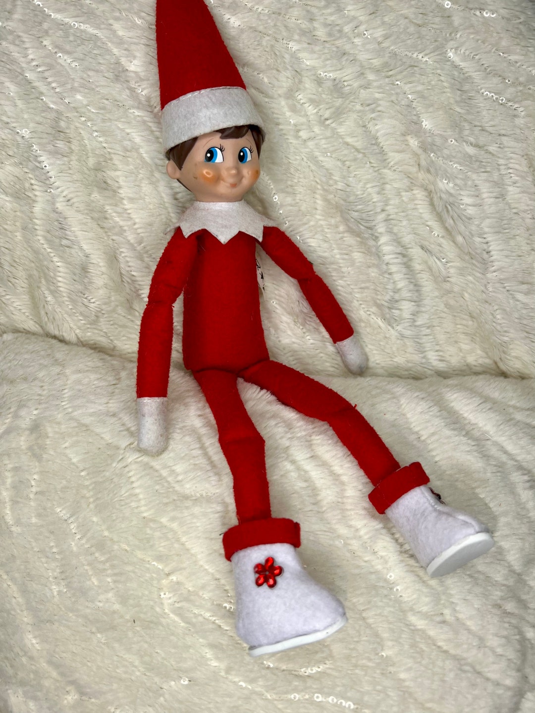 Christmas Elf on the Shelf Boots Booties Shoes Naughty Festive - Etsy