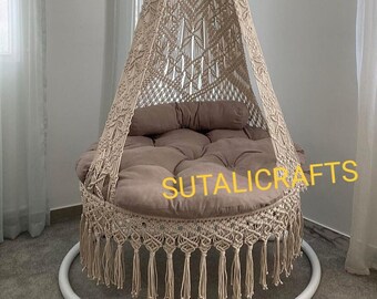 Macrame Swing Macrame Round Swing Macrame Swing Chair - Etsy