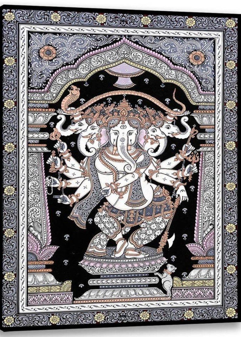 Lord Ganesh Painting,handmade Wall Art ,pattachitra Painting, Indian ...