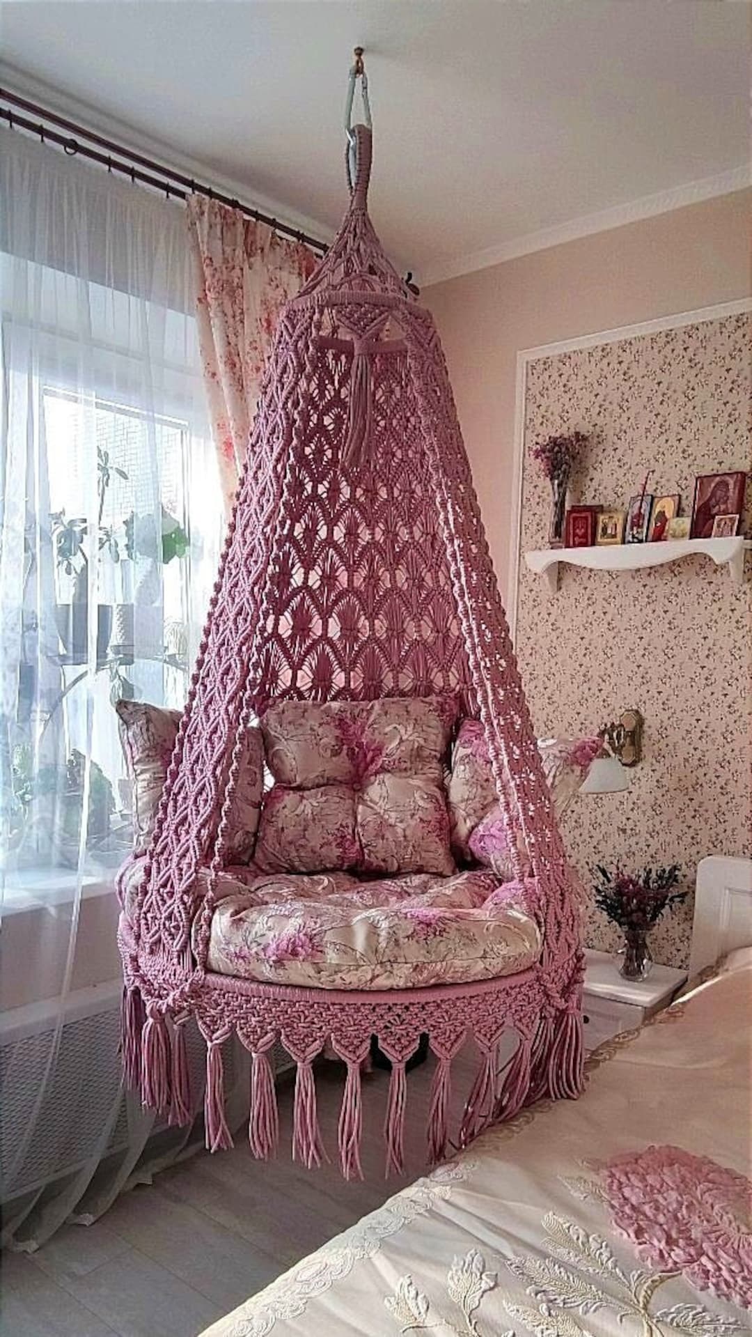 Handmade Macrame Double Seated Swing, Boho Hammock Chair - Etsy