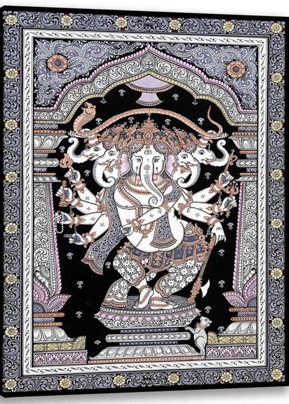 Lord Ganesh Painting,handmade Wall Art ,pattachitra Painting, Indian ...