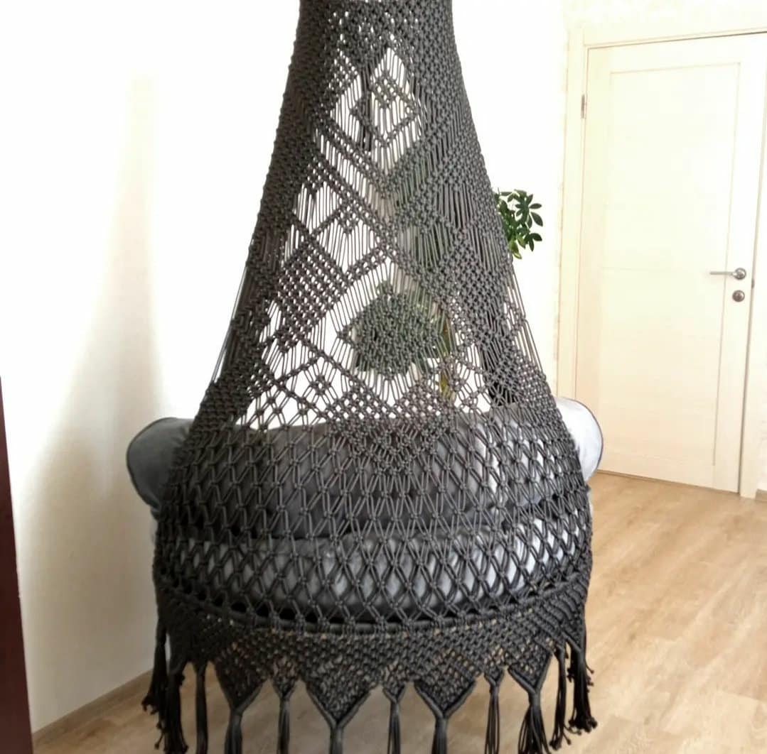 Macrame Swing Chair Macrame Hanging Chair Macrame Round - Etsy