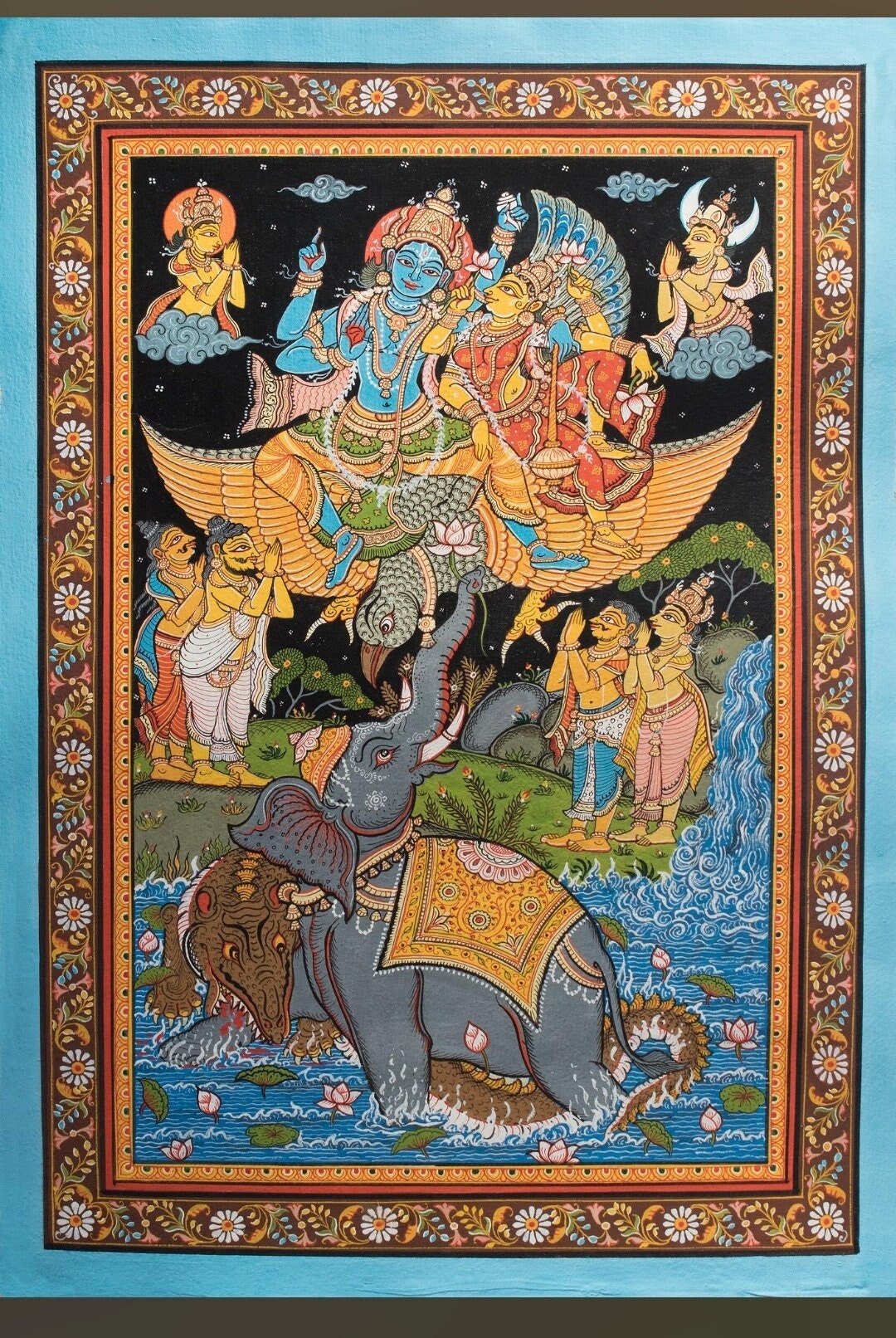 Handpainted Pattachitra Handmade Lord Krishna Painting - Etsy