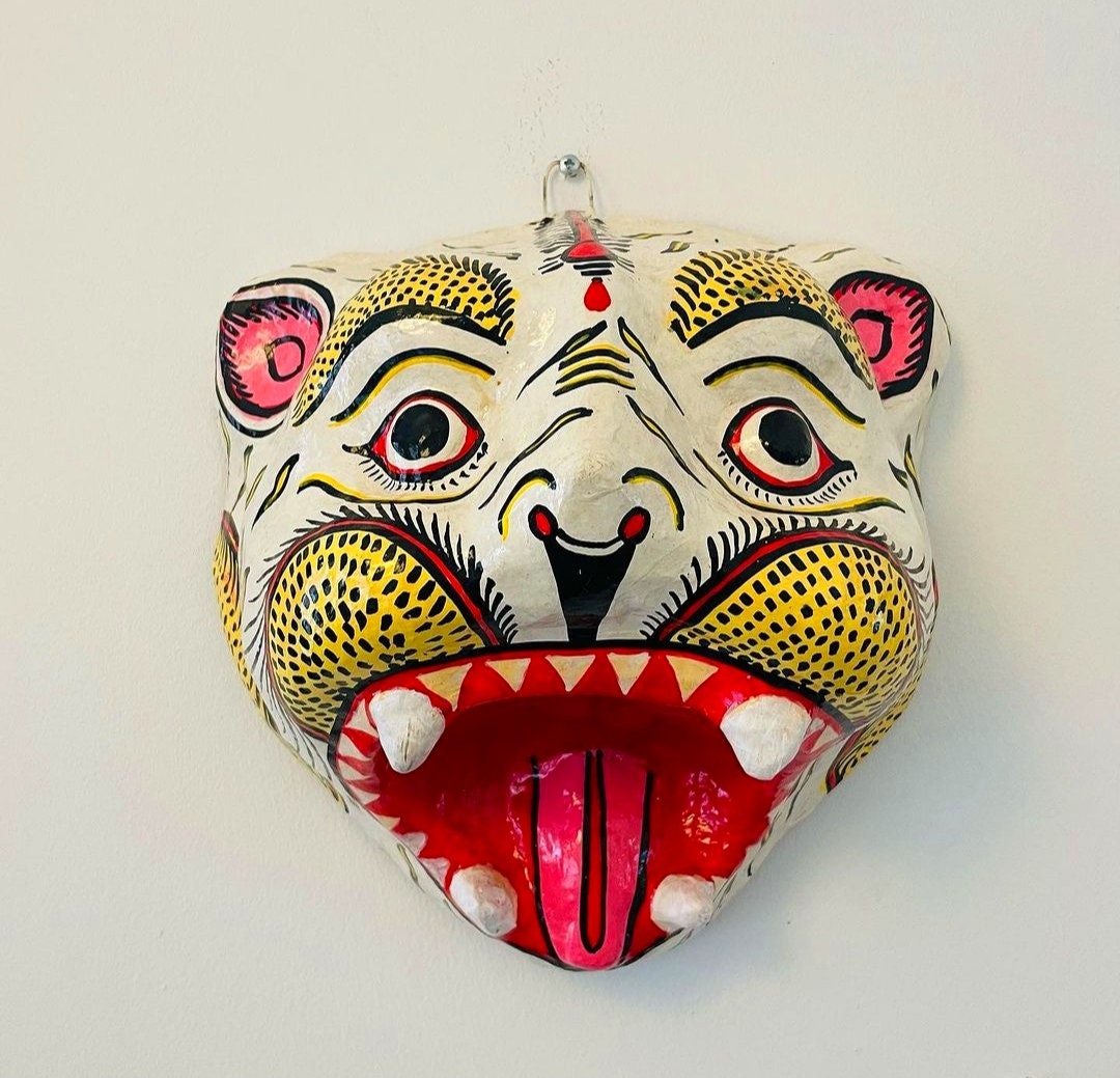 Tiger Mask Bengal Tiger Mask Jungle Decor Tiger Mask, Handmade Mask ...