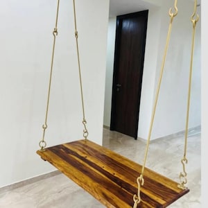 Indian Swing Jhula,wooden Swing Indoor,wooden Ceiling Swing,teak Wooden ...