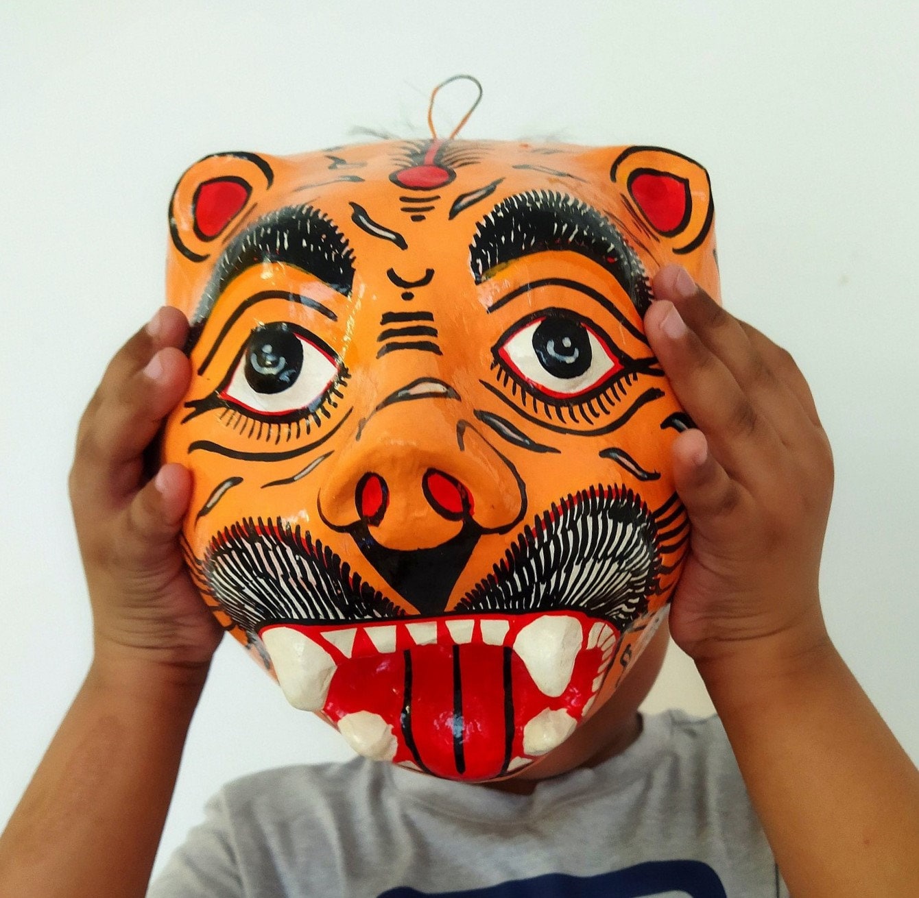 Tiger Mask / Orange Colored Bengal Tiger Mask/jungle Decor - Etsy