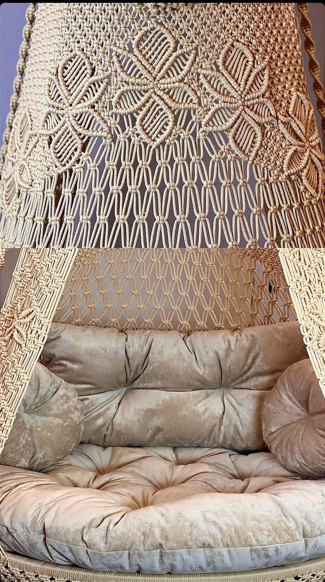 Macrame Swing Macrame Hanging Chair Macrame Patio Swing - Etsy