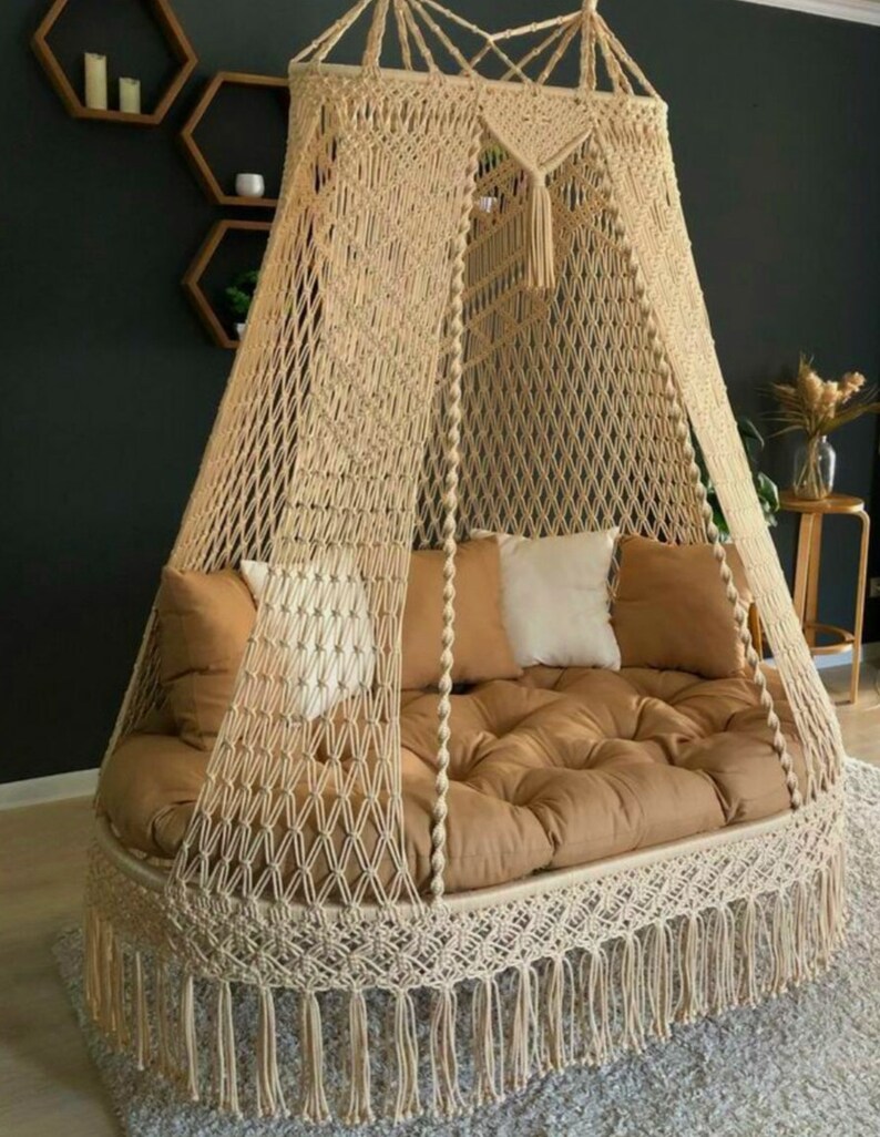 Macrame Double Seated Swing Chair Macrame Hanging Chair - Etsy