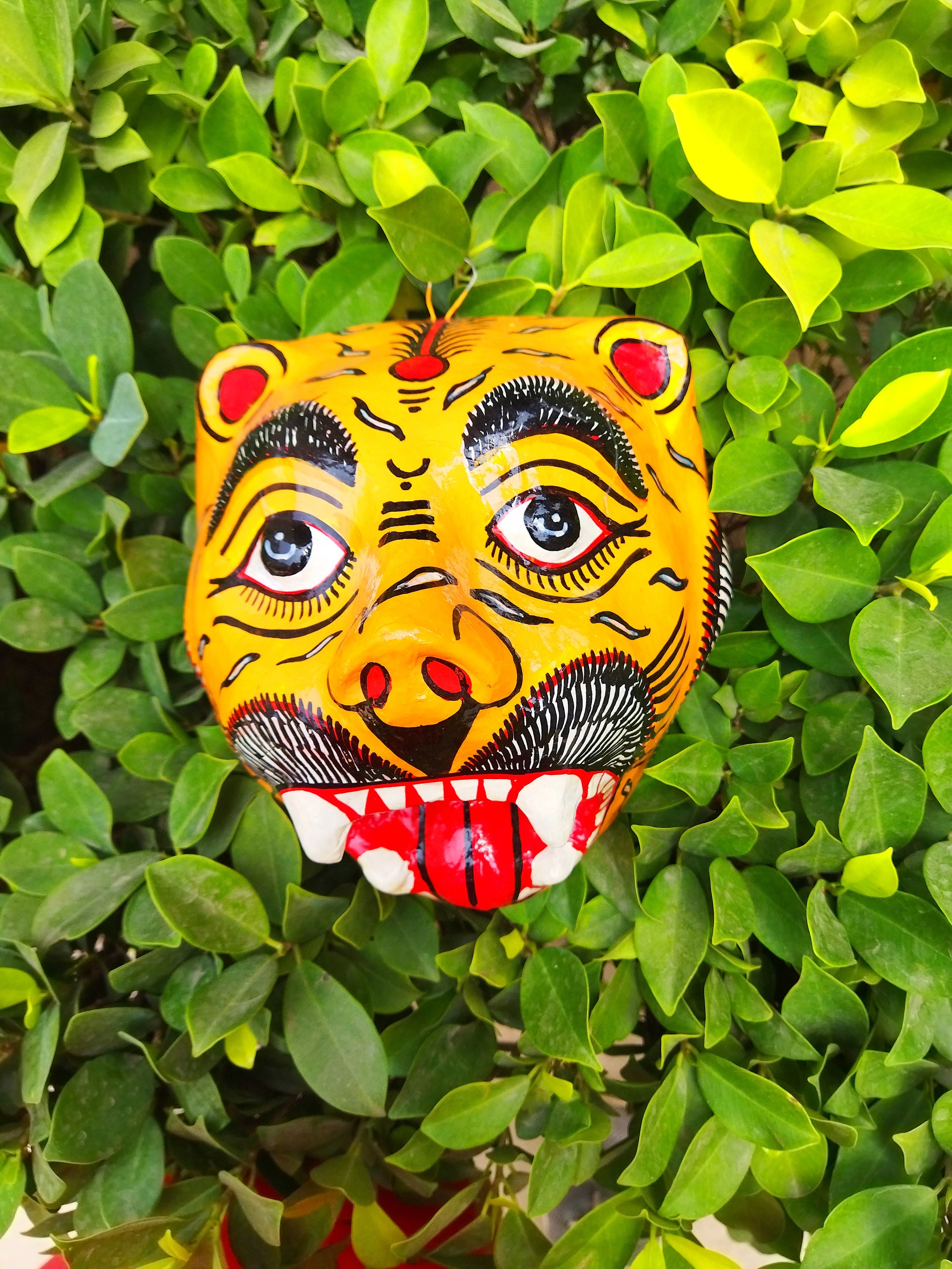 Tiger Mask / Orange Colored Bengal Tiger Mask/jungle Decor - Etsy