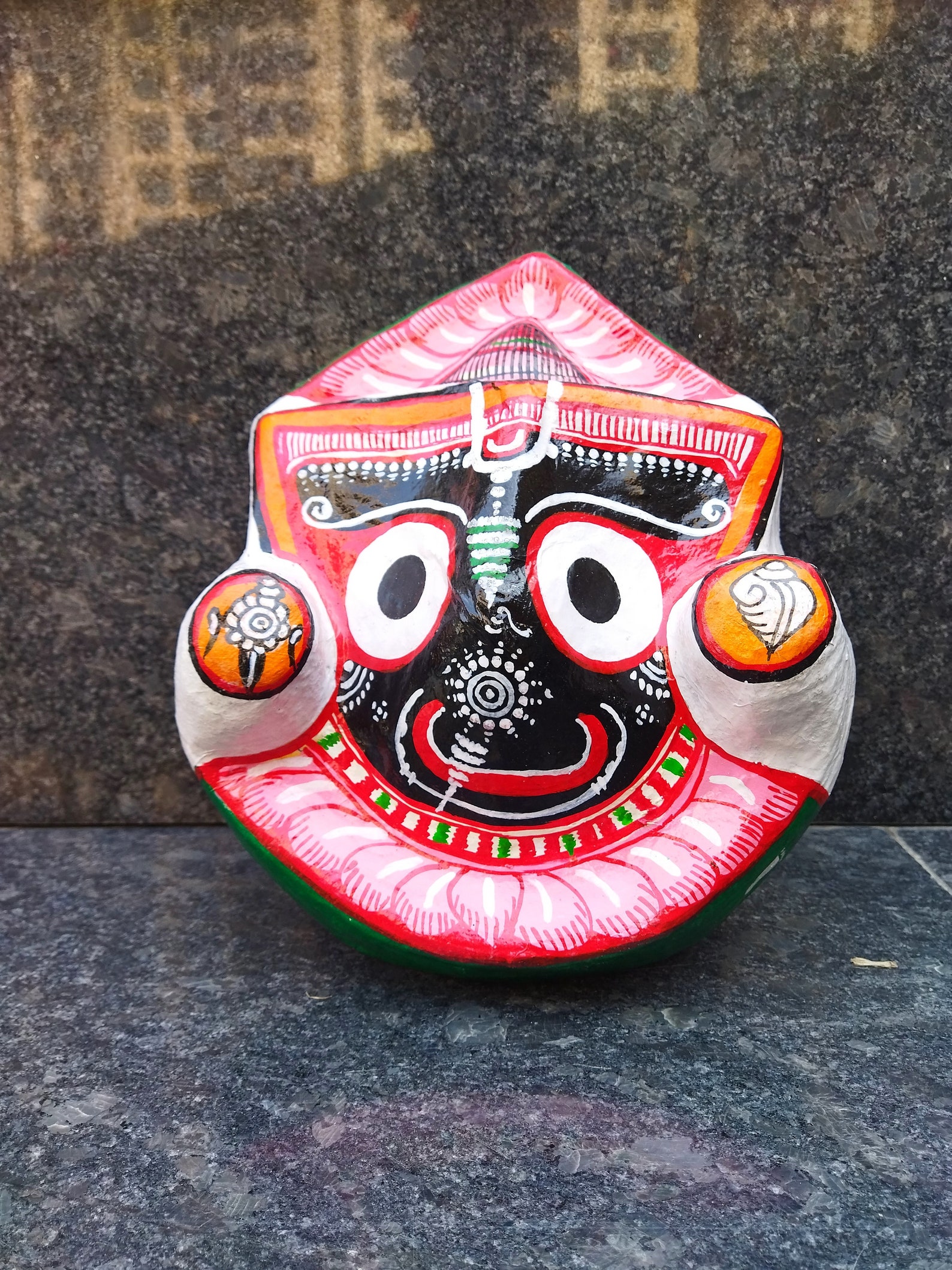 Jagannath Baladev Subhadra, Krishna God, Smily Face Mask Handmade Gift ...