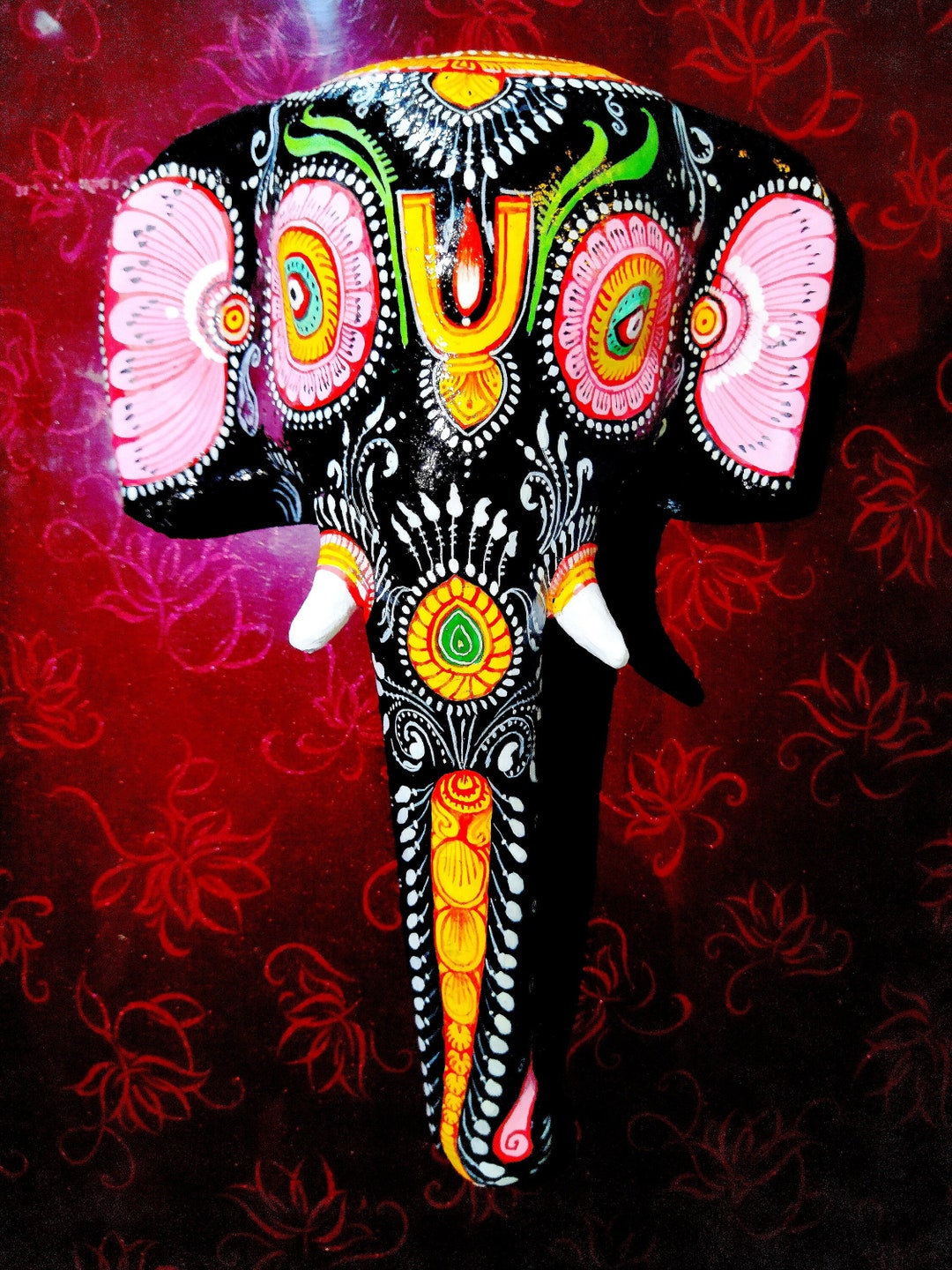 Handmade Paper Mache Ganesh Mask | Indian Wall Decor - Etsy