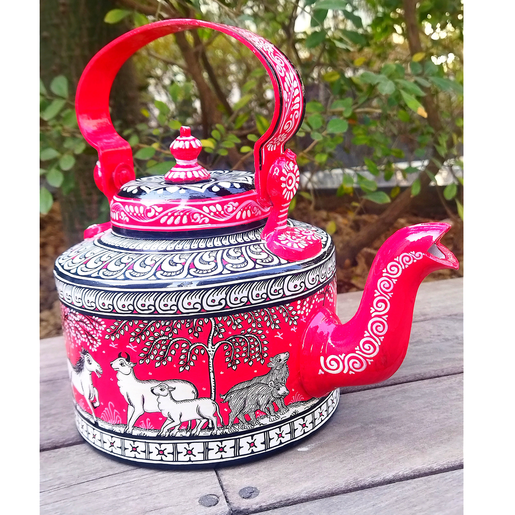 Buy Handpainted Kettle Teapot/animal Life Kettle/wildlife Teapot ...