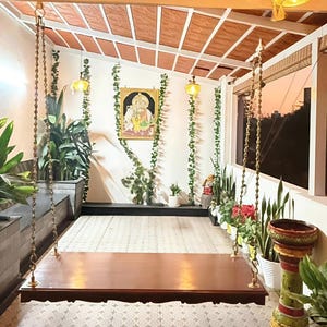 Indian Swing Jhula,wooden Swing Indoor,wooden Ceiling Swing,teak Wooden ...