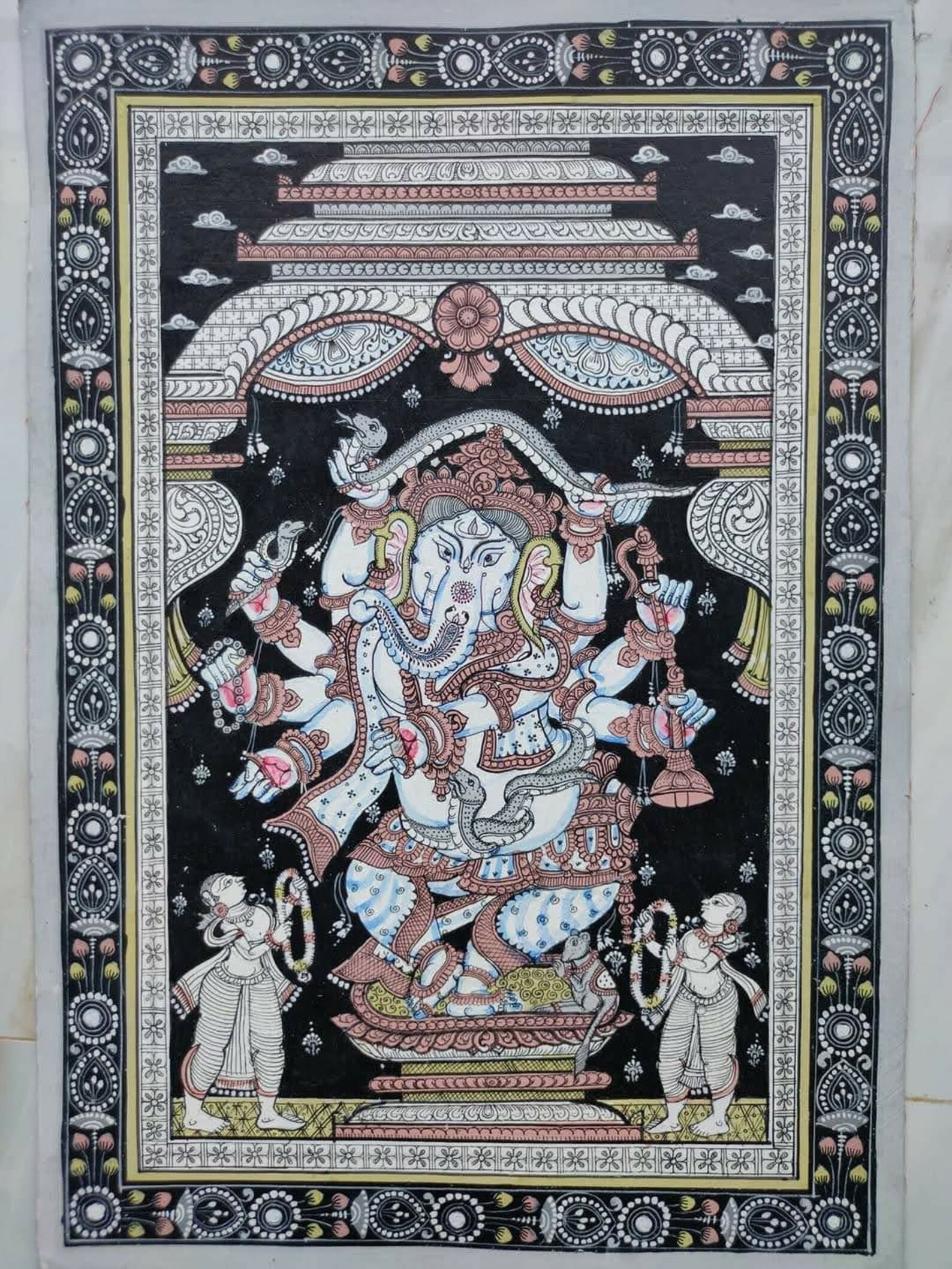 Handpainted Pattachitra Handmade Lord Ganesh Painting Handmade - Etsy