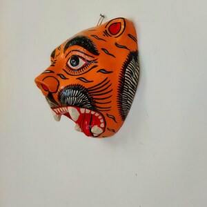 Tiger Mask / Orange Colored Bengal Tiger Mask/jungle Decor Tiger Mask ...