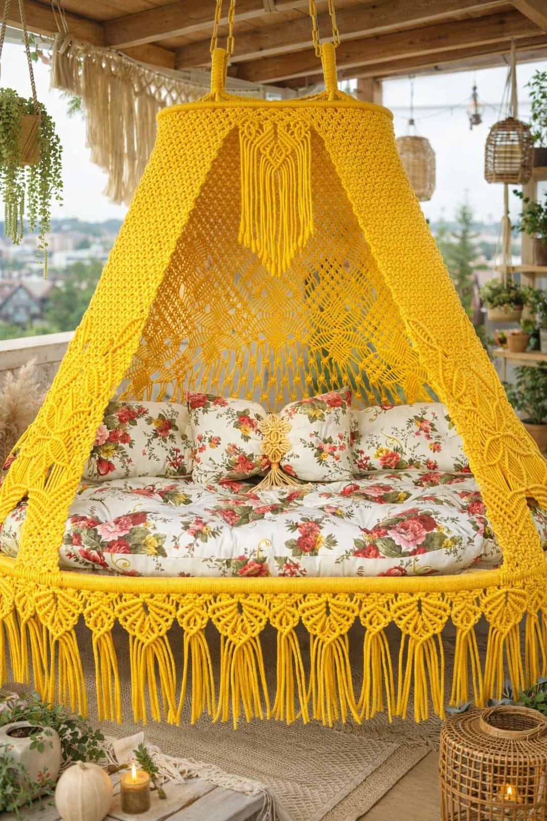 Handmade Macrame Double Seated Swing, Luxurious Hammock - Etsy