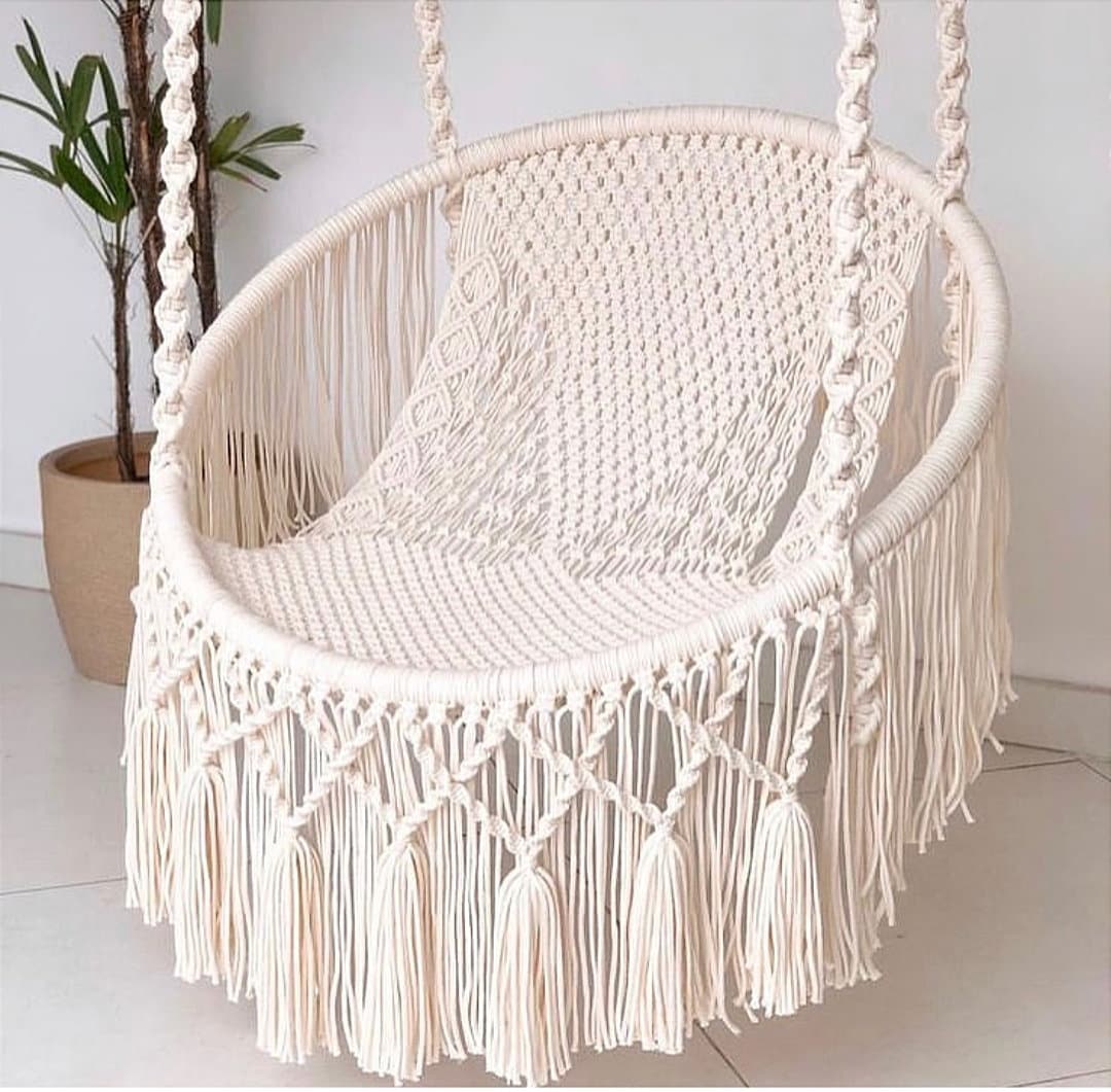 Macrame Swing Chair,garden Swing,,macrame Handmade Swing, Hammock Swing ...