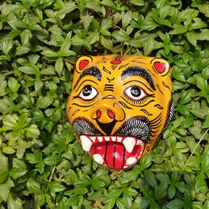 Tiger Mask / Orange Colored Bengal Tiger Mask/jungle Decor Tiger Mask ...