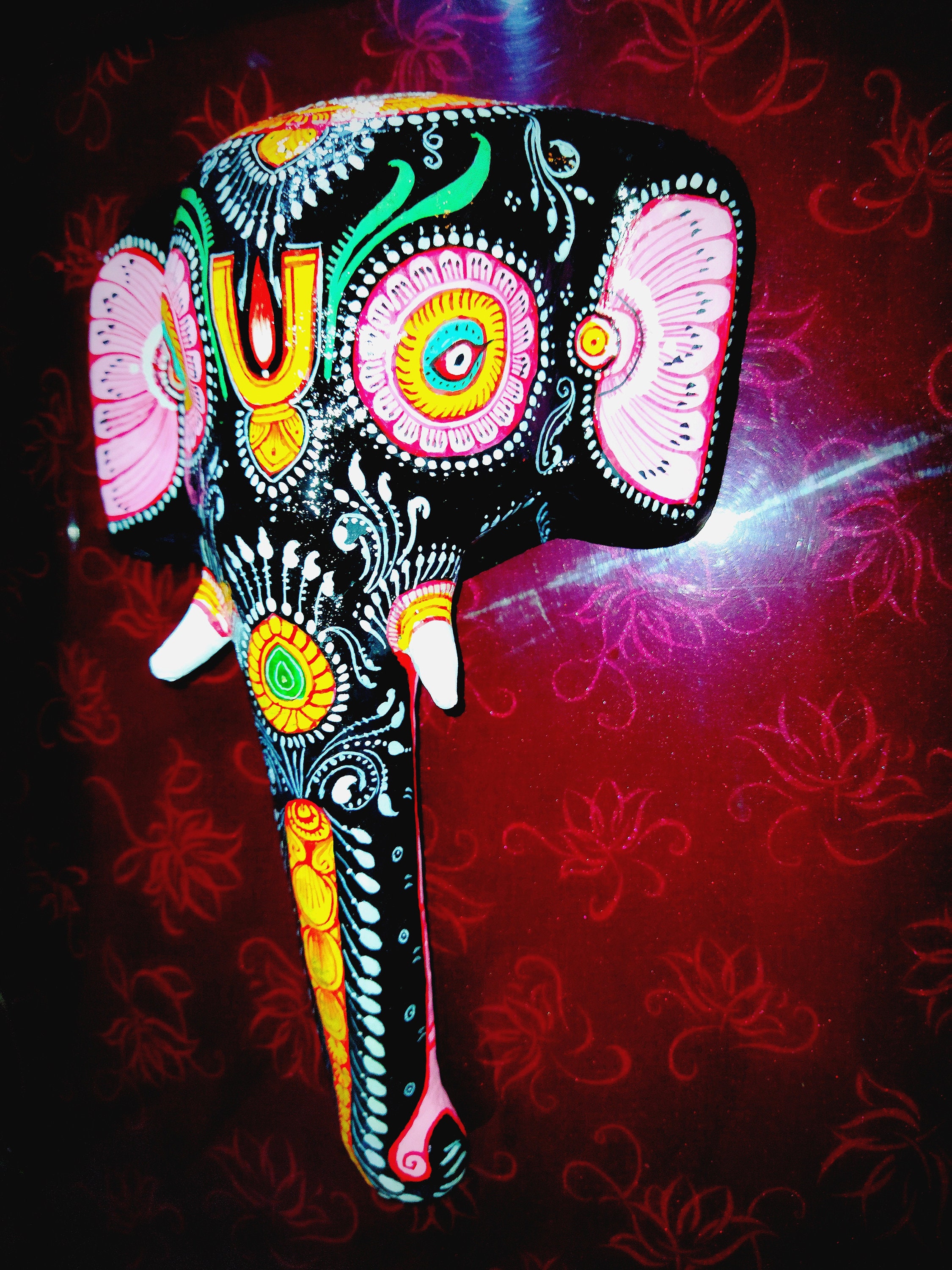 Handmade Paper Mache Ganesh Mask | Indian Wall Decor - Etsy