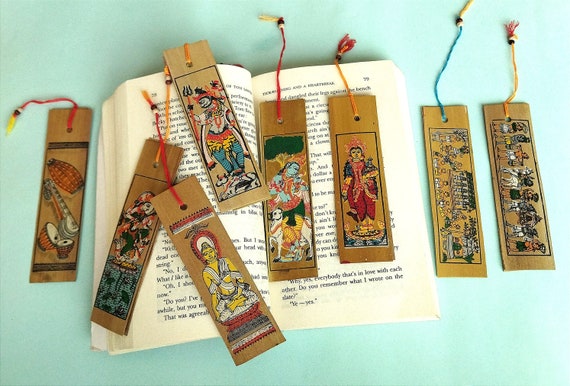 Decorated Indian Pattachitra Hand Made Book Mark/set of 8 Hand - Etsy