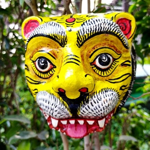 Tiger Mask| Bengal Tiger Mask| Jungle Decor Tiger Mask, Handmade Mask ...