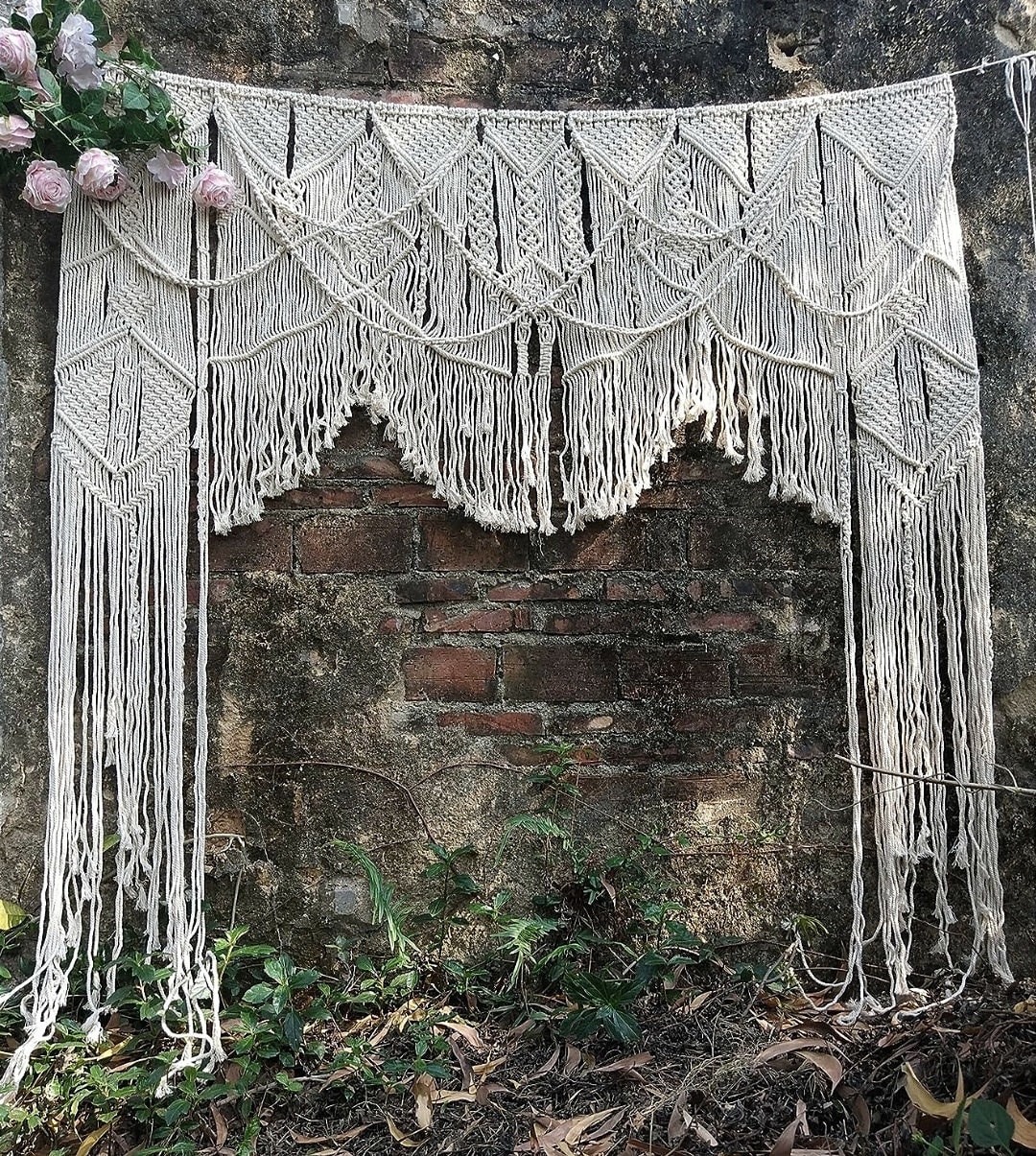 Handmade Macrame Wedding Backdrop Macrame Wedding Arbor - Etsy