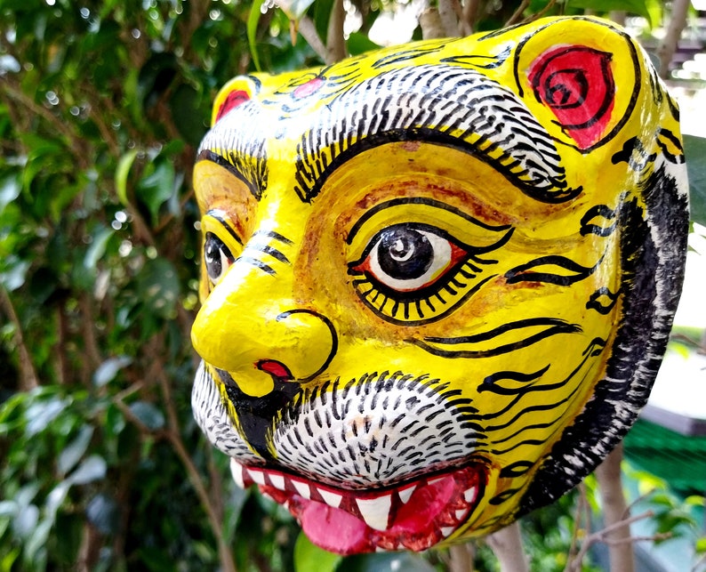 Tiger Mask Bengal Tiger Mask Jungle Decor Tiger Mask - Etsy