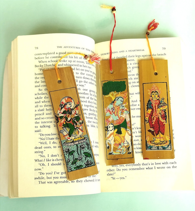 Decorated Indian Pattachitra Hand Made Book Mark/set of 8 Hand - Etsy