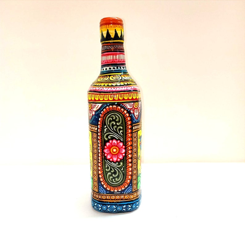 Hand Painted Bottle Art, Handpainted Bottle Art, Pattachitra Bottle Art ...