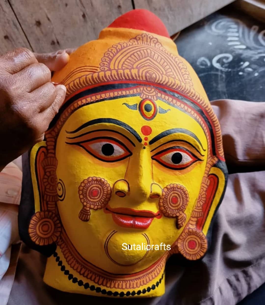 Goddess Statue Mask, Durga Parvati Idol Mask, Durga-shakti Idol Mask ...