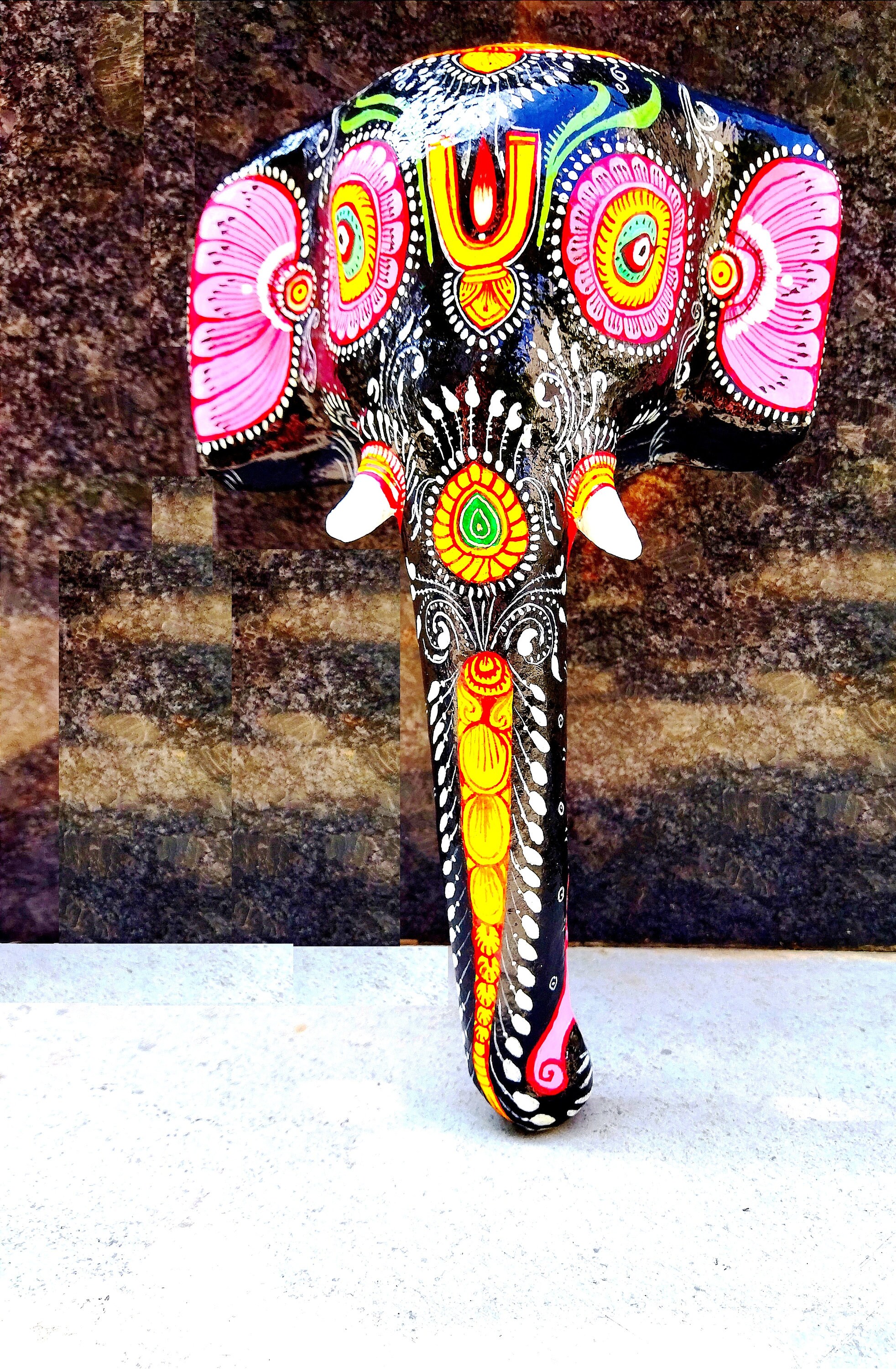 Handmade Paper Mache Ganesh Mask | Indian Wall Decor - Etsy