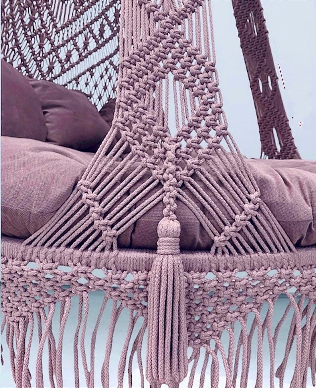 Macrame Swing, Macrame Hanging Chair, Macrame Patio Swing, Hammock ...