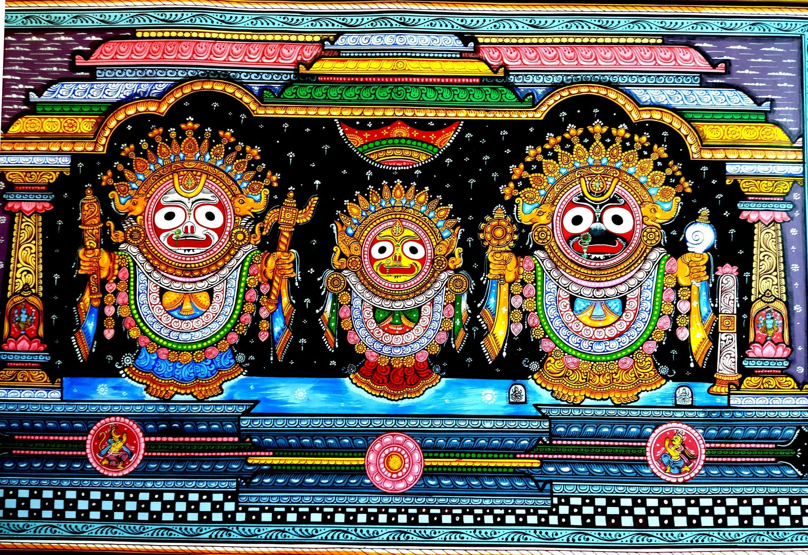 Lord Jagannath Painting Handmade Wall Art Tapestry Handpainted ...