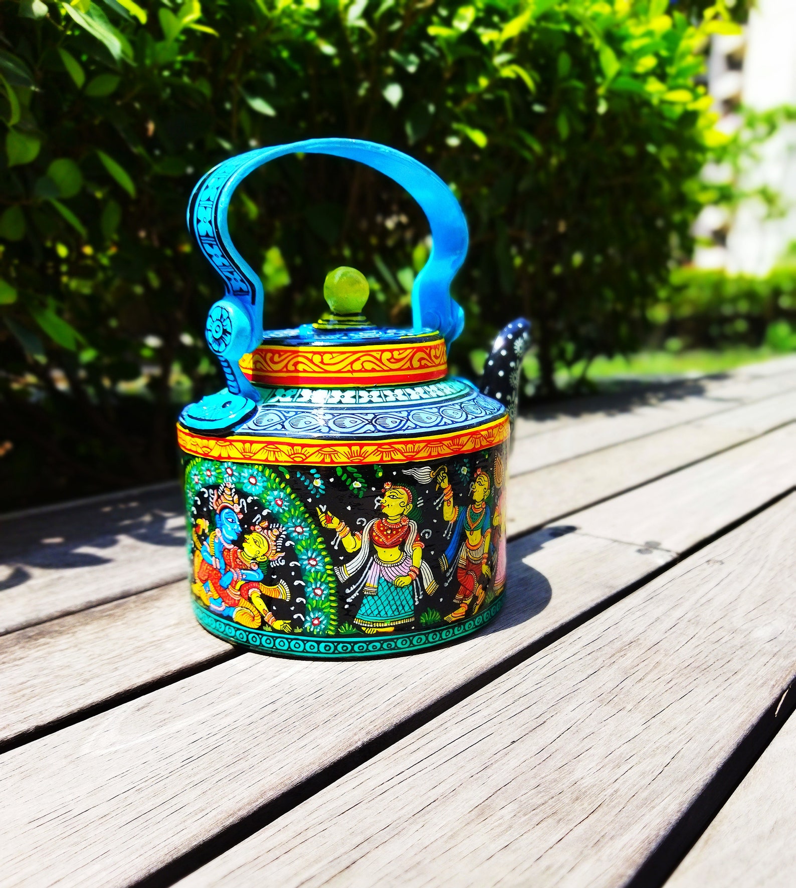 Buy Teapot ,love Story Teapot,unique Black Vintage Teapot,handcrafted ...