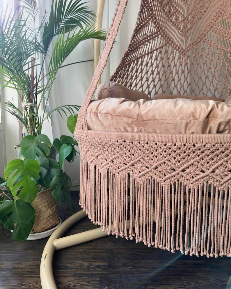 Macrame Double Seated Swing, Macrame Hanging Chair, Macrame Double ...