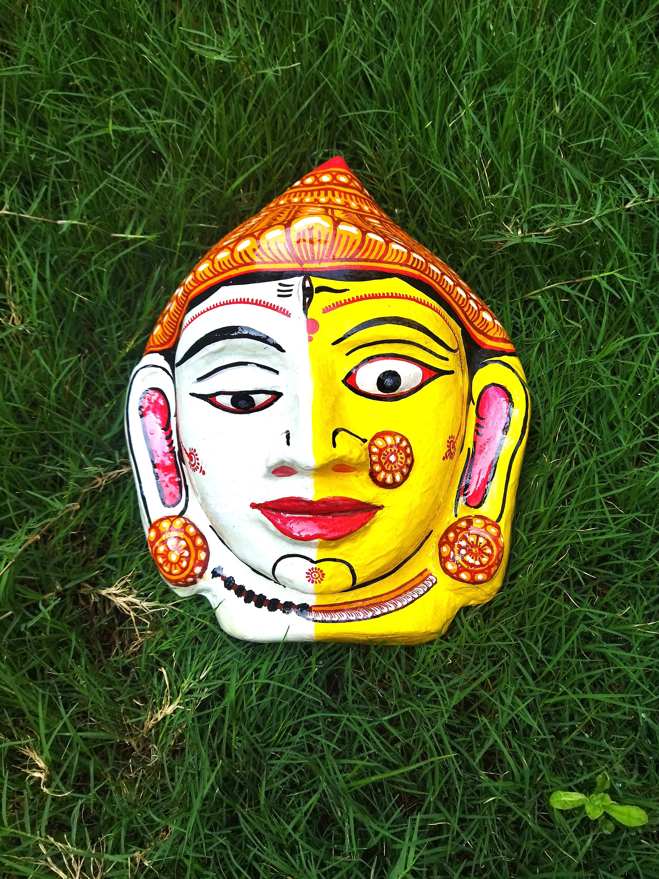Ardhanarishvara Statue Mask Half Male Half Female Mask Shiva - Etsy