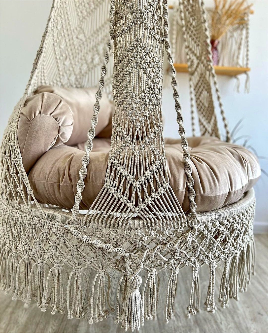 Macrame Swing Macrame Hanging Chair Macrame Patio Swing - Etsy