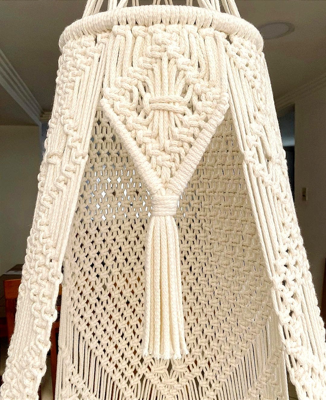 Beautiful Handmade Macrame Swing, Round Swing Bed, Indoor Hammock ...