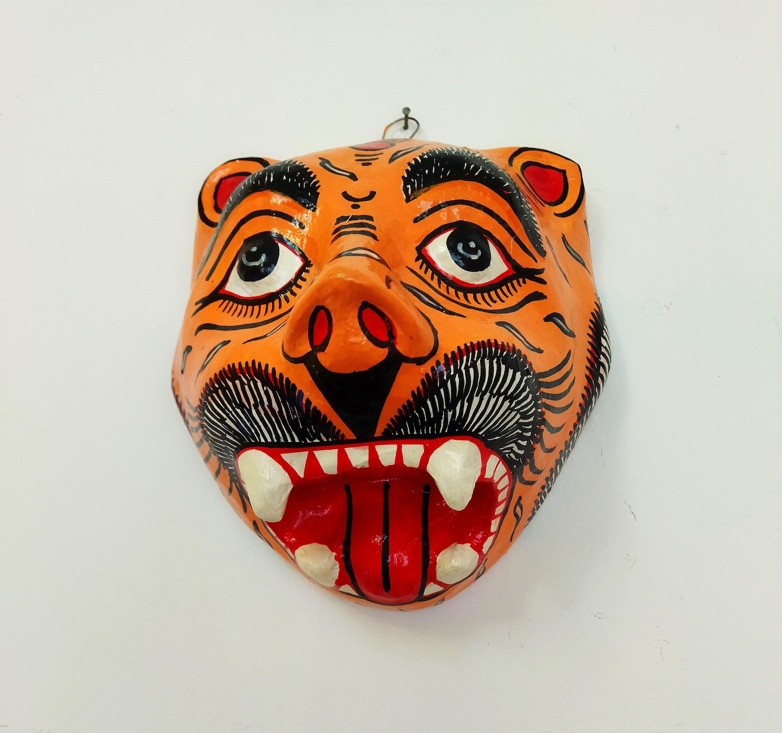 Tiger Mask / Orange Colored Bengal Tiger Mask/jungle Decor - Etsy